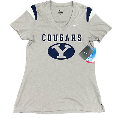 Nike BYU Cougars T Shirt Womens Brigham Young Tee, V-Neck Cap Sleeve ...