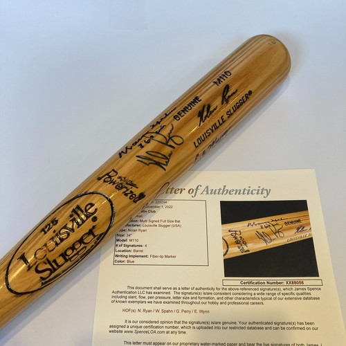 300 Win Club Signed Baseball Bat Nolan Ryan Warren Spahn JSA COA | eBay
