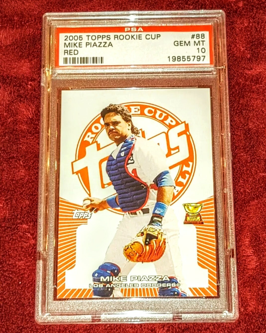 MIKE PIAZZA 2005 TOPPS ROOKIE CUP SN#/499 RED PARALLEL PSA 10 🔥 RARE ...