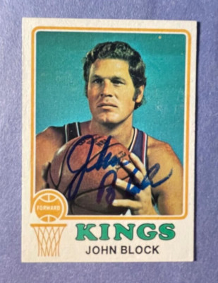 SIGNED JOHN BLOCK AUTOGRAPHED 1973 TOPPS NBA BASKETBALL CARD - KINGS | eBay