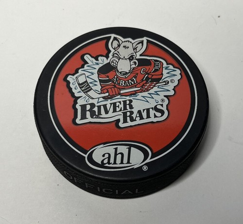 Albany River Rats AHL Official InGlasco Vegum Hockey Puck - Devils | eBay