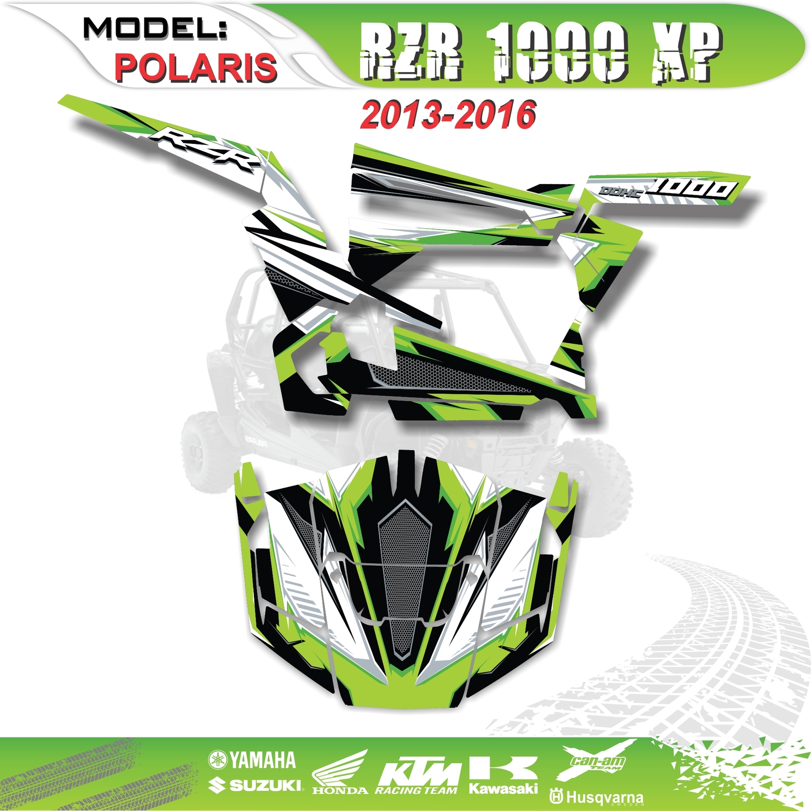 Graphics Kits Decal Decals Stickers For Polaris RZR 1000 XP 1000XP 2013 ...