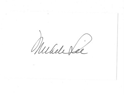 Celebrity Autograph on Card Hollywood Actress Actor MICHELE LEE | eBay