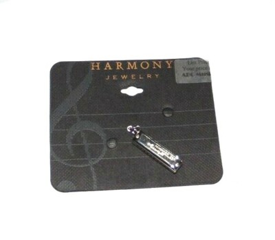 Harmonica Stick Pin - Nickel Silver Plated Harmony Jewelry FFP551S | eBay