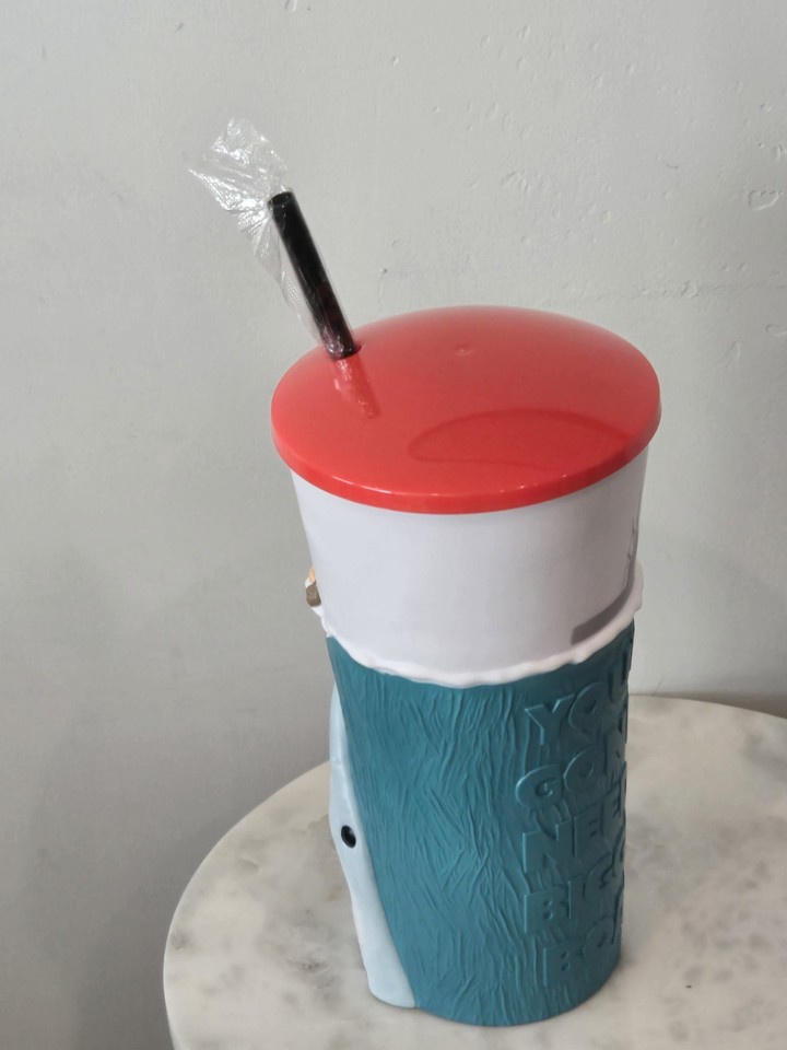 Jaws 50th Anniversary Movie Shark Amity Popcorn Bucket Cage Tin Plush ...