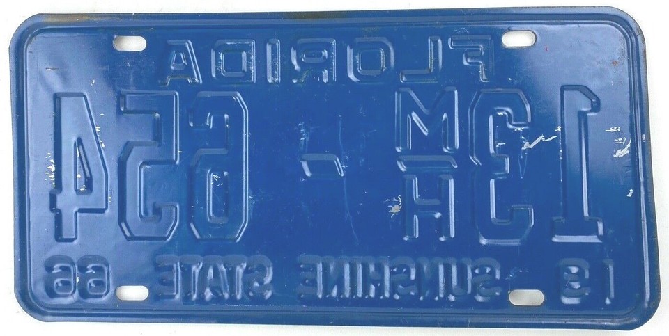 Florida Vintage 1966 Mobile Home License Plate Man Cave Garage Display ...