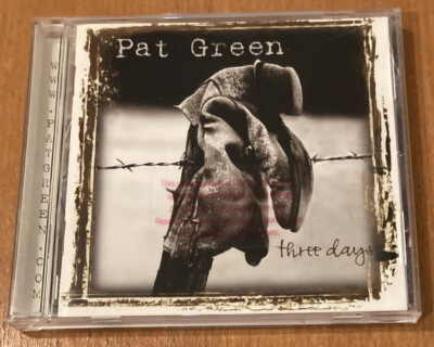 Three Days by Pat Green (CD, 2001, Universal Distribution) PROMO ...