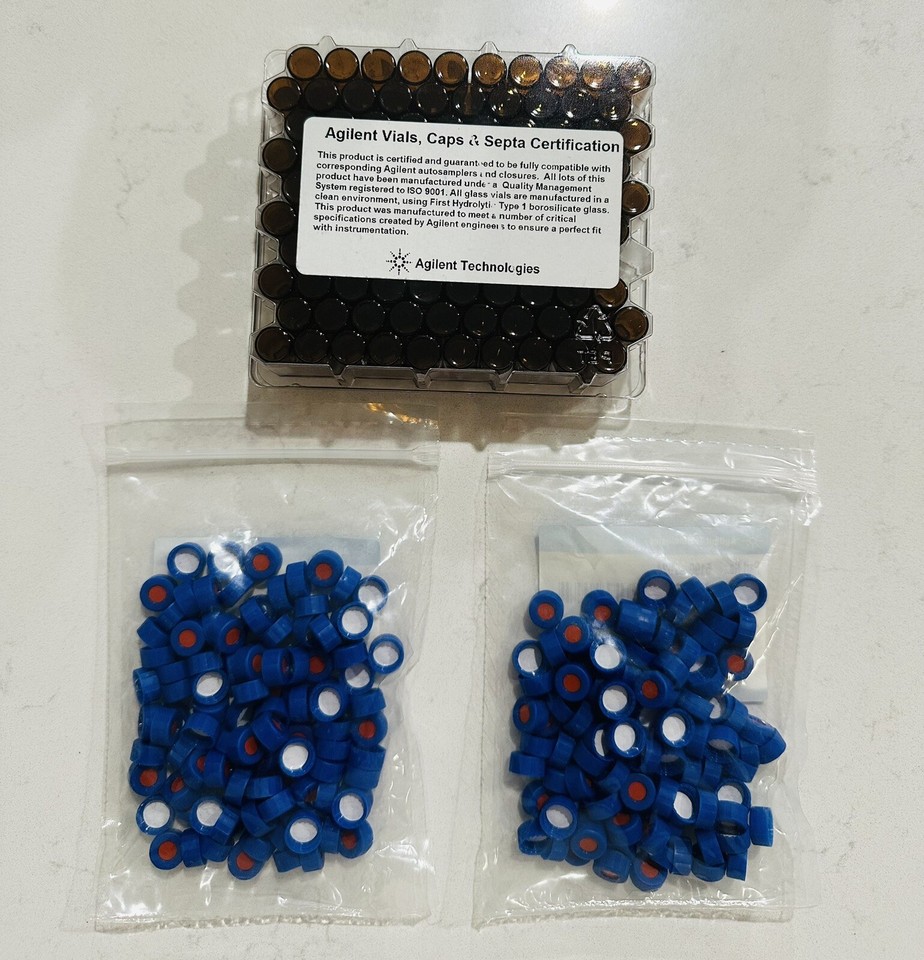 Agilent 5182-0716 2 ml Screw Top Vials & Caps, 100 Pieces - Open Box | eBay