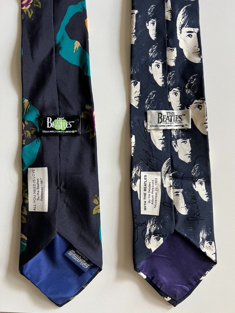 Vintage The Beatles ties, the Beatles Collection; set… - Gem