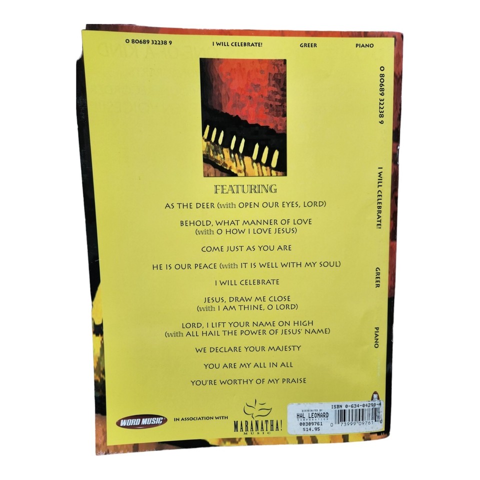 I WILL CELEBRATE!: 10 PRAISE/WORSHIP CLASSICS FOR SOLO By Bruce Greer ...