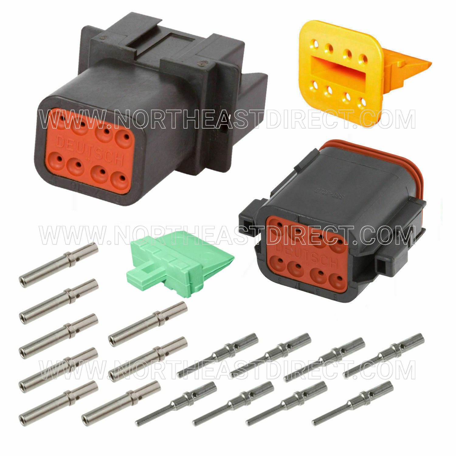 8 Pin Black Deutsch DT04-8S DT06-8S waterproof connector kit Solid ...