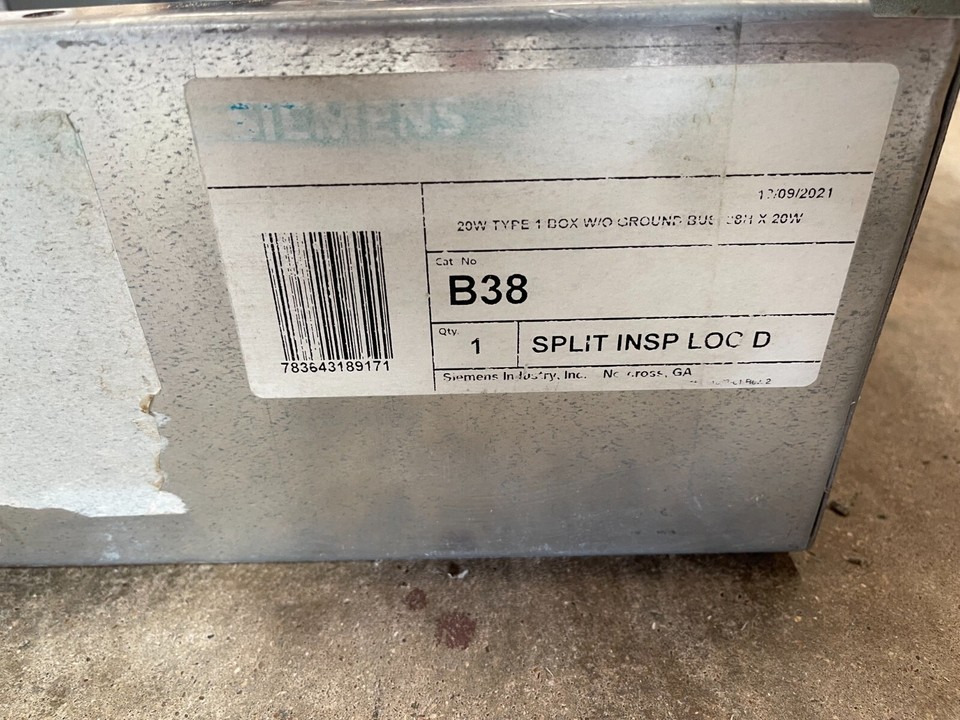 Siemens B38 ITE NEMA 1 Panelboard Box | eBay