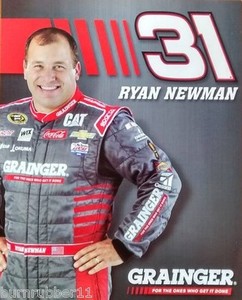 2016 RYAN NEWMAN "GRAINGER RACING RCR" #31 NASCAR SPRINT CUP POSTCARD ...