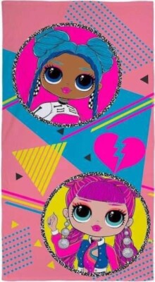 LOL SURPRISE SWIMMING BEACH TOWEL BATH COTTON PINK DOLLS MULTI COLOURED ...