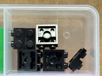 LEGO Parts - Black Plate 2 x 2 x 2/3 with 2 Studs on Side - No 99206 ...