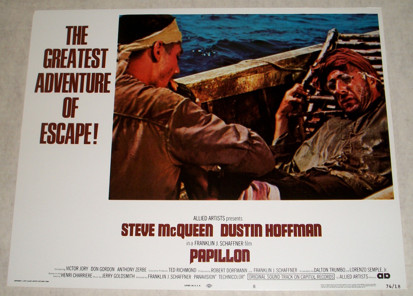 Papillon 1974 Original Lobby Card #8 Dustin Hoffman | eBay