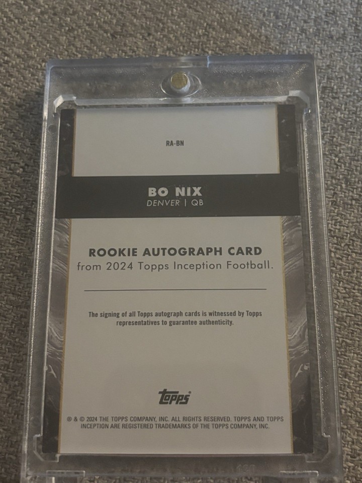 2024 Topps Inception - Rookie Autographs Bo Nix #RA-BN (AU, RC) Green ...