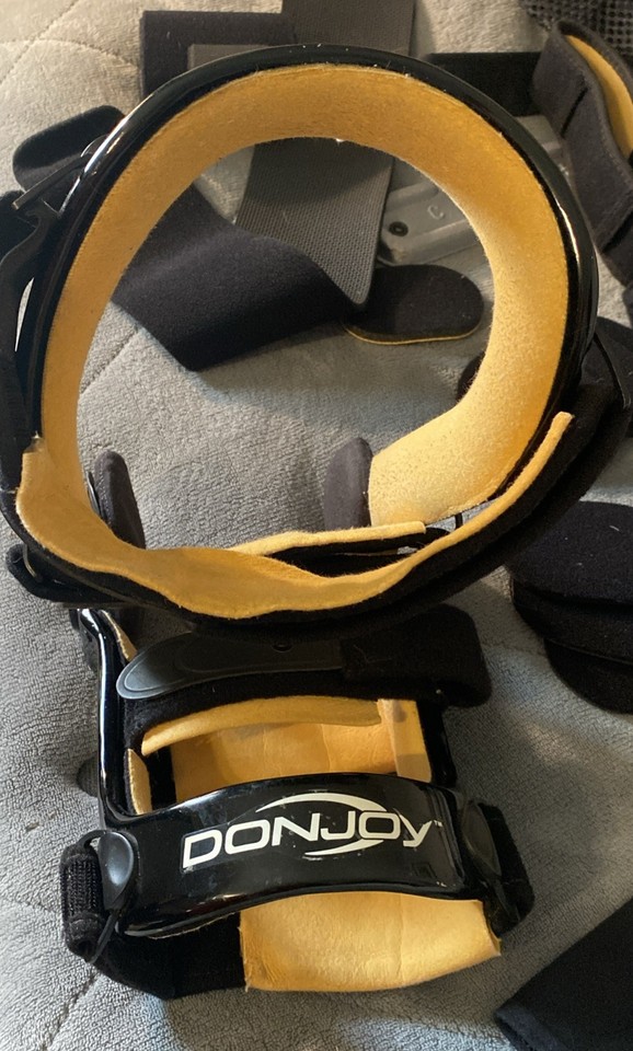 DonJoy Defiance Right Knee Brace Support Adjustable OA ACL PCL MCL CI Blk Large | eBay