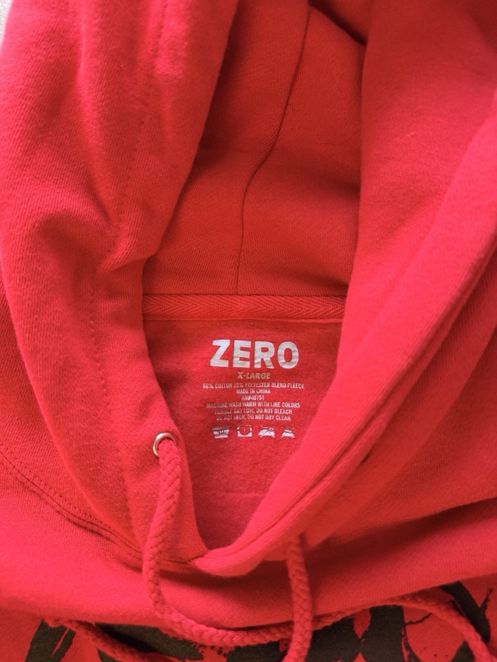 Red Zero Hoodie Signed By Jamie Thomas Size XL | eBay