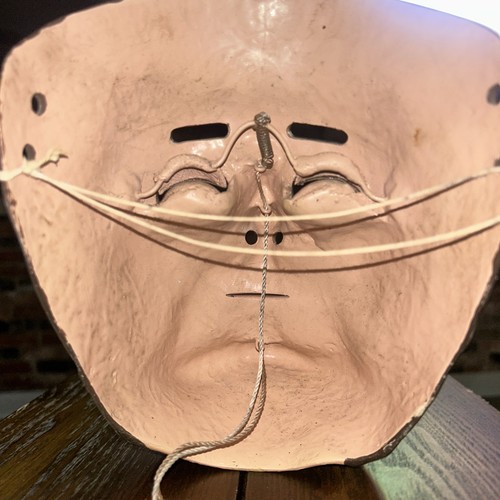 Mexican Folk Art Catrine Dandy Mask w/ Glass Eyes Moving Eyelids Gold ...