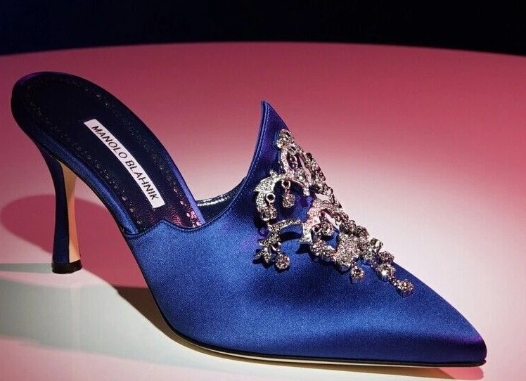Blue Manolo Blahnik Shoes