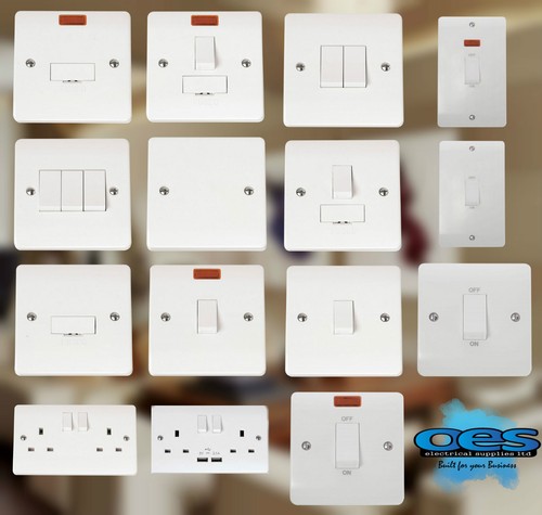 Click Mode White Moulded Light Switches & Sockets - Full Range 20 Year ...