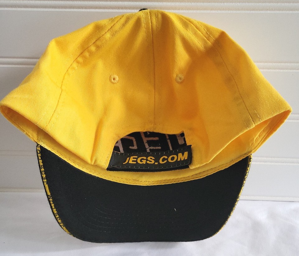 JEGS Hat High Performance Auto Parts Yellow Ball Cap Adjustable Strap ...