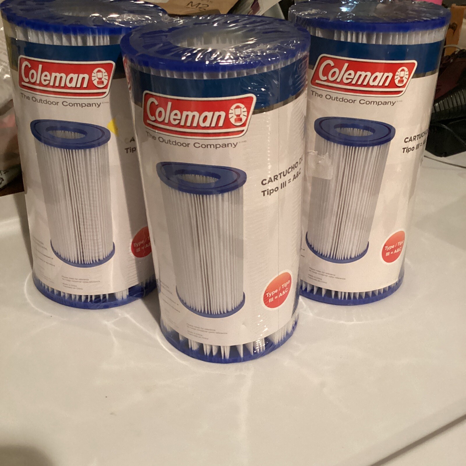 Coleman Type III Above-Ground Filter Cartridge Lot Of3 821808903078 | eBay
