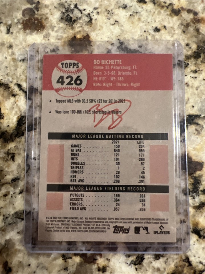 2022 Topps Chrome Platinum Anniversary Blue Prism Refractor Bo Bichette ...