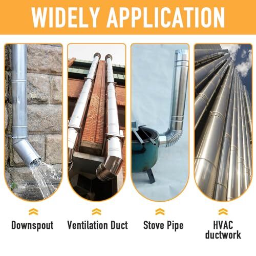 5-Blade Pipe Crimper Metal Sheet Crimping Tool for 24-28 Gauge Duct ...