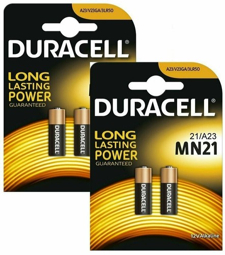 4 Pack Duracell A23 12 Volt Batteries MN21 MN23 23AE 21/23 GP23 23A ...