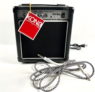 Fat Boy FBGB15 15-Watt Bass Amplifier w/ 10FT. Yamaha Guitar Cable/Jack ...