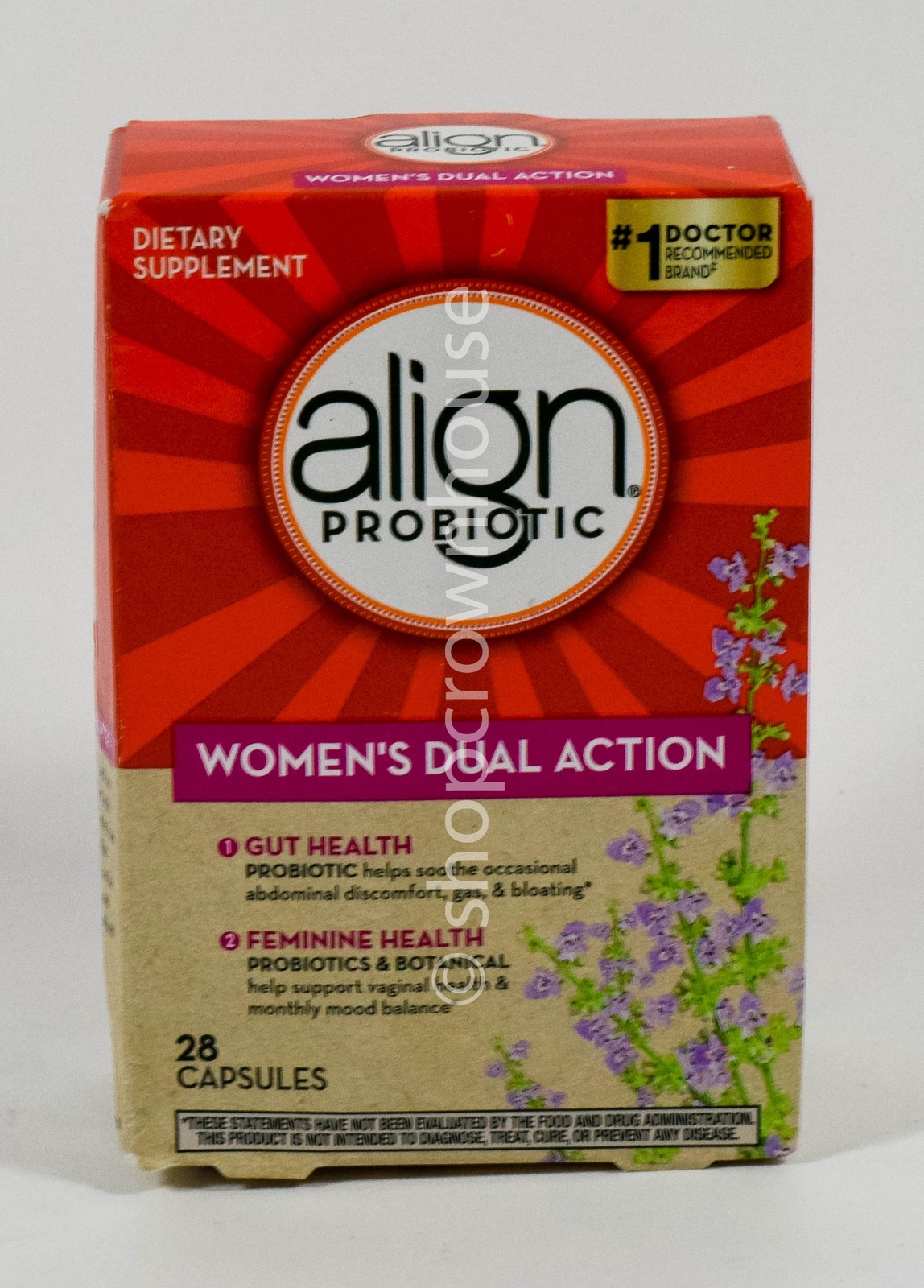 Align Probiotic Women's Dual Action Dietary Supplement - 28 Vegetarian ...