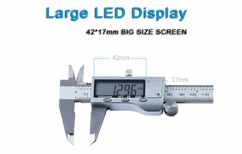 LED Digital Caliper Vernier 6" 150mm Electronic Ruler Gauge Stainless ...