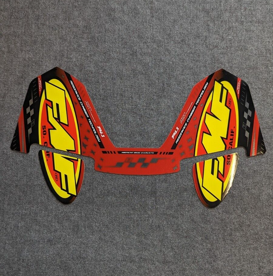 FMF TITANIUM F4.1 EXHAUST STICKER KIT - RED CHROME | eBay
