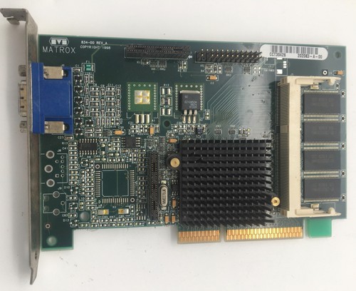 MATROX AGP VIDEO CARD 8MB 356018-002, 167033-001 , 834-00 | eBay