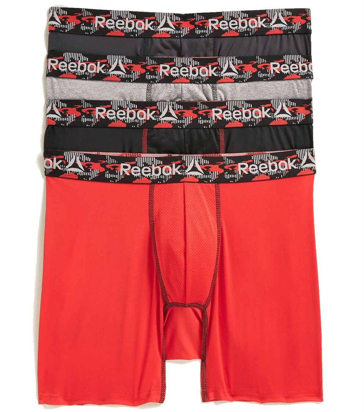 REEBOK MEN'S PACK 4 - RED CAMO BLACK - MEDIUM - UNDERWEAR X4 BOXER ...