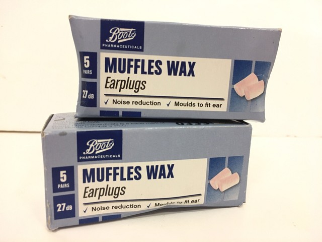 2x Boots Muffle Wax Earplugs 5 Pairs Ear Plugs Noise Canceling for sale ...