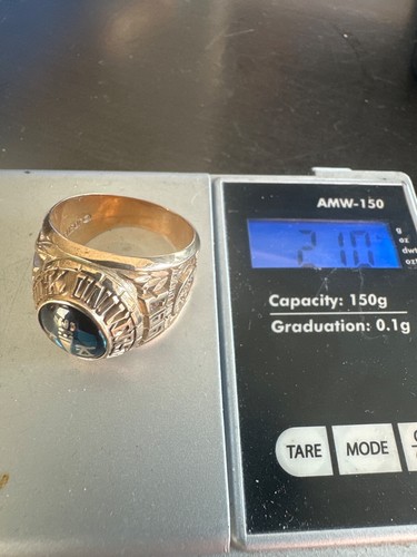 21gram 14kt Gold 1993 Chadwick U sz10.25 MBA Class Ring Scrap Wear FREE ...