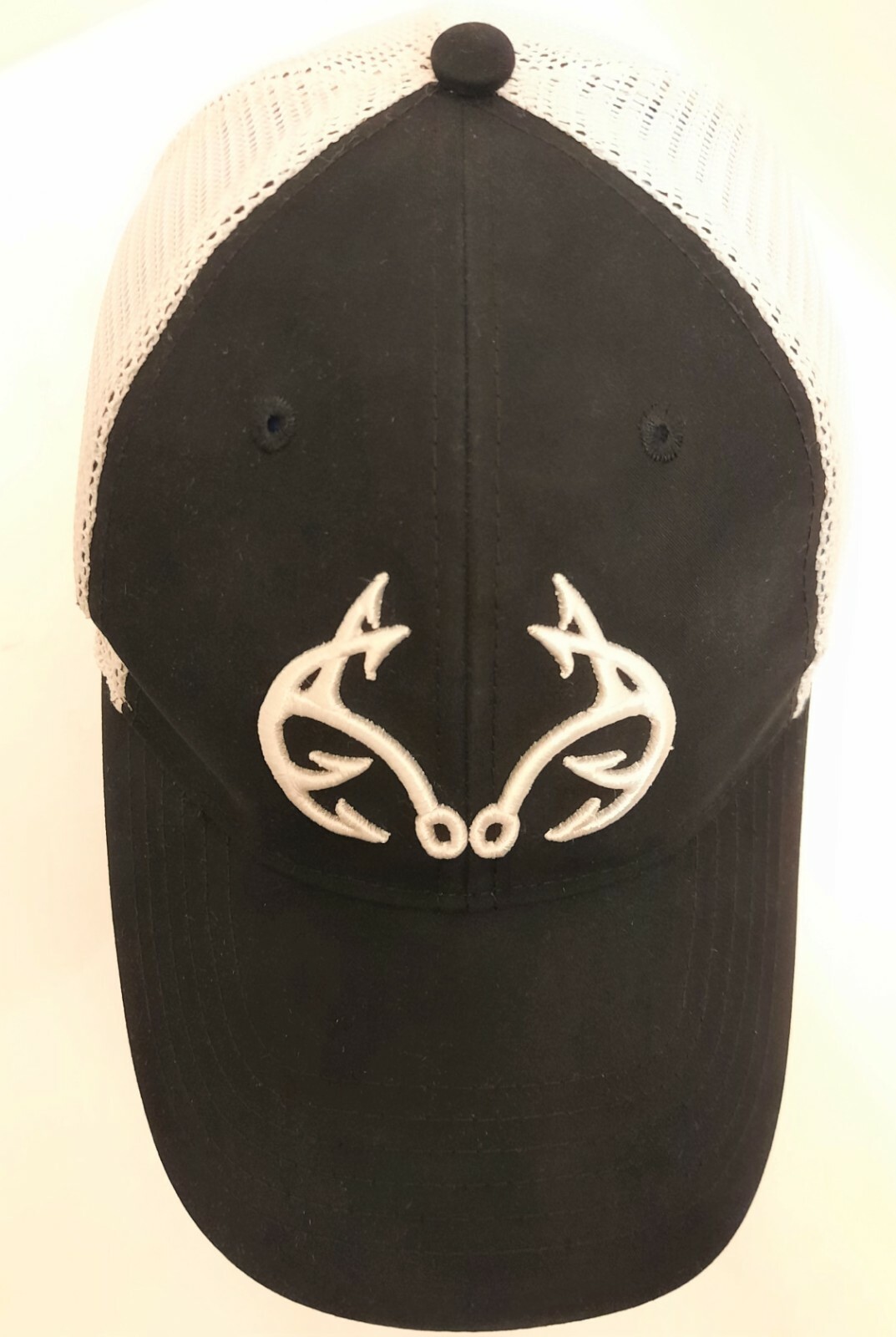 Realtree Fishing Antler Fish Hook Logo Black Cap Hat … - Gem