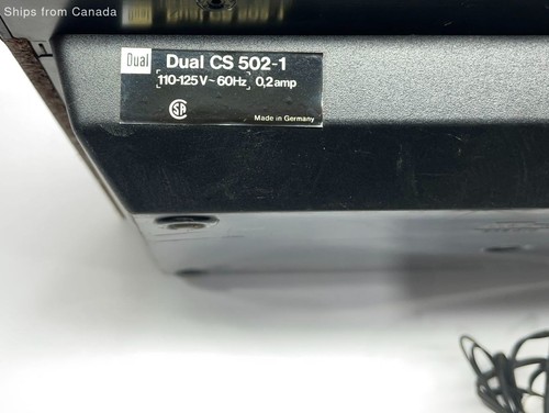 Dual CS-502-1 Belt-Drive Turntable | eBay