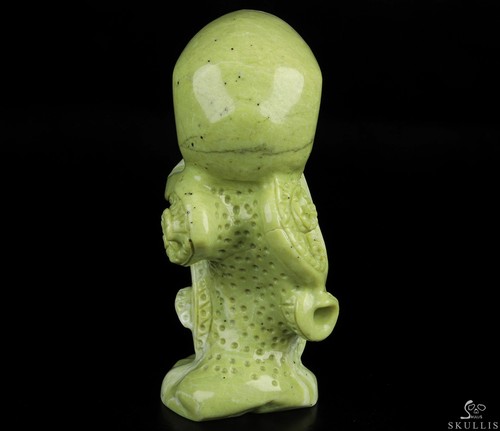 7.2" Lemon Stone Hand Carved Cthulhu Octopus Crystal Skull Sculpture ...