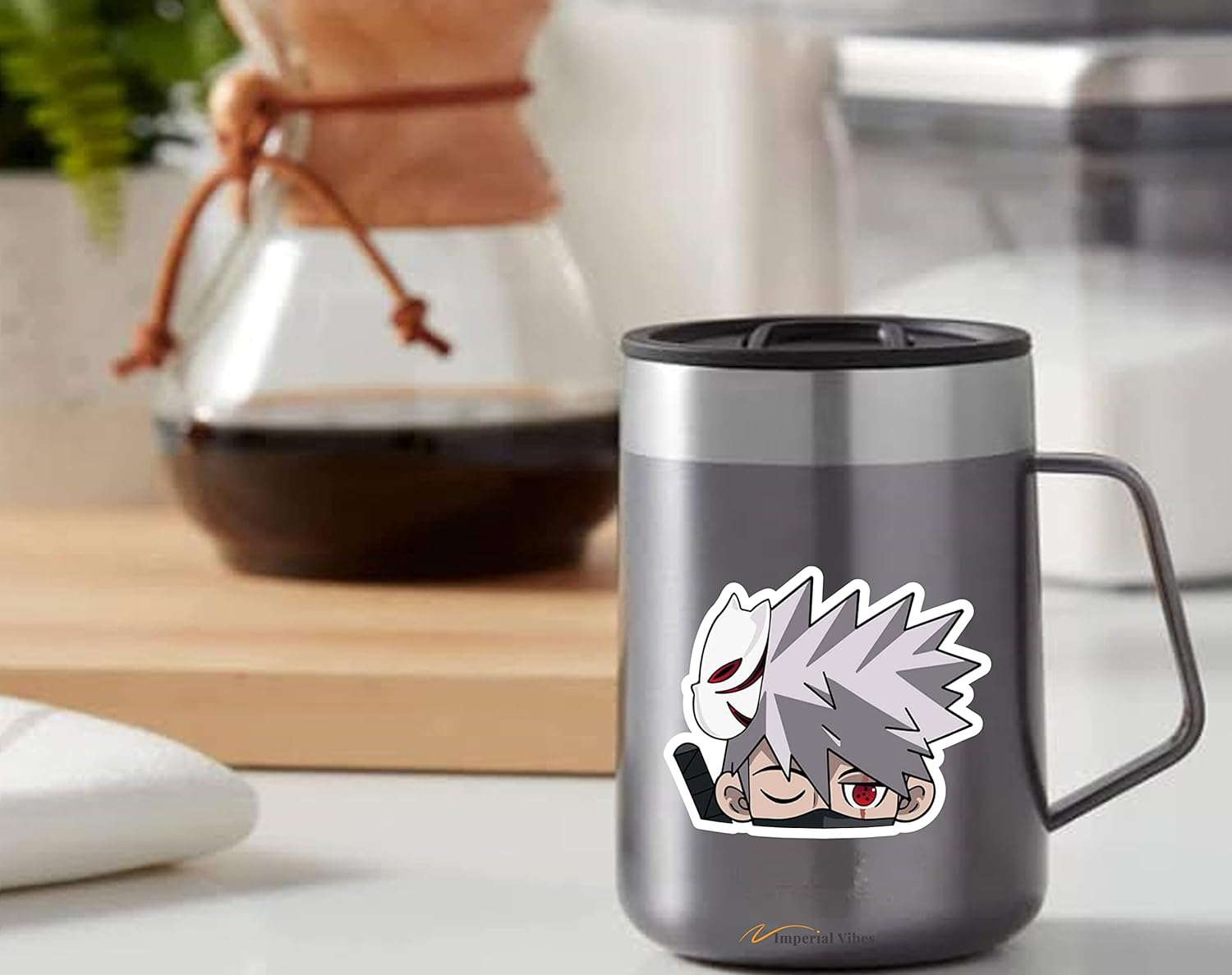 Imperial Vibes 4 Pcs Anime Sticker for Kimetsu No Yaiba Slayer Demon ...