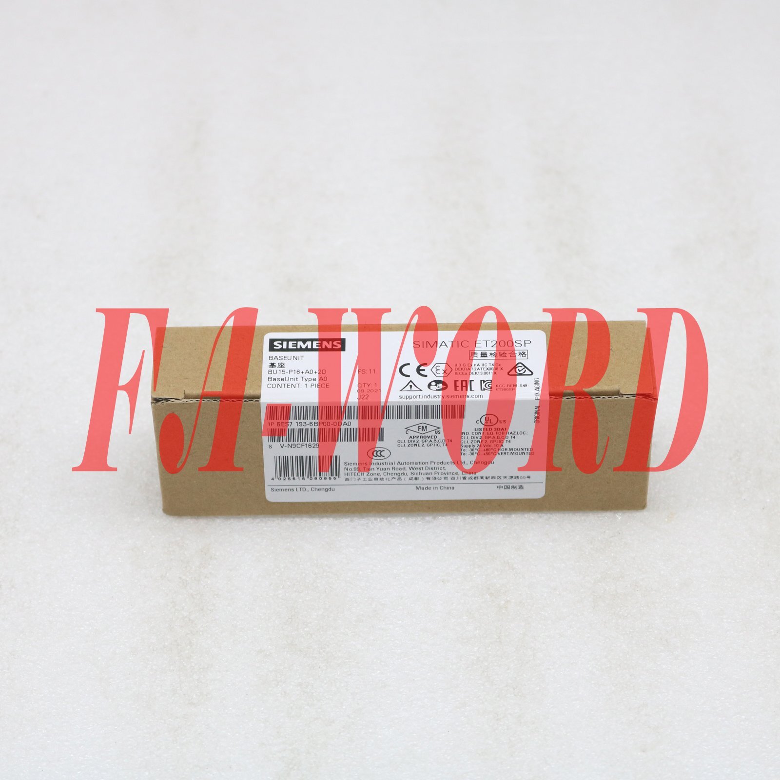 NEW IN BOX SIEMENS 6ES7 193-6BP00-0DA0 Base unit module 1 year warranty ...