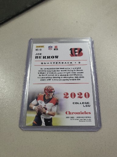 2020 Chronicles Football Joe Burrow Rookie Card RC #19 Bengals Super ...