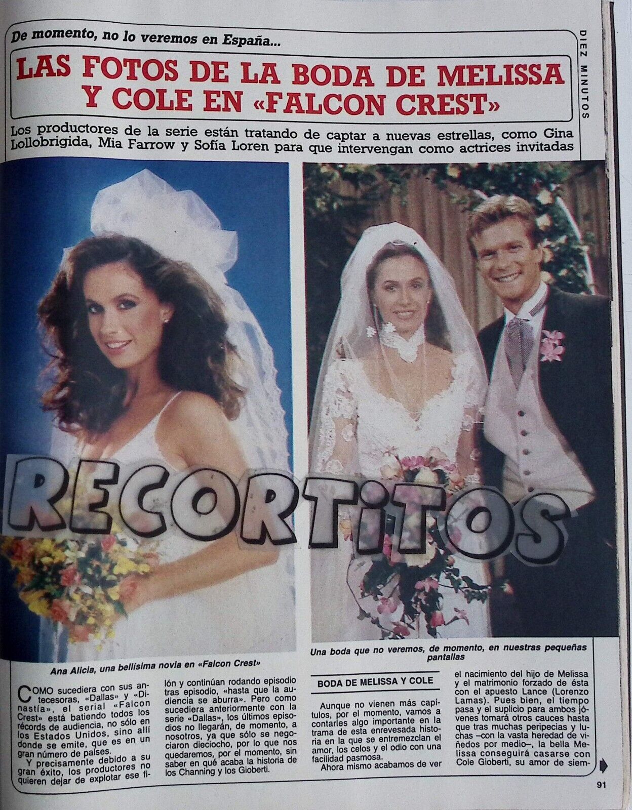 Clips 1769 FALCON CREST LORENZO LAMAS MELISSA ANA ALICIA BILLY MOSES | eBay