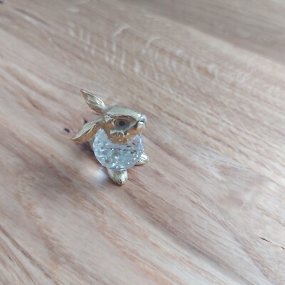 Swarovski Figur Hase Crystal Kristall Gold einwandfreier Zustand | eBay.de
