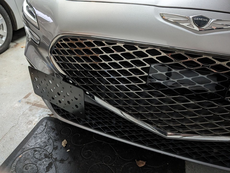 Front Bumper Tow Hook License Plate Mount Bracket For Genesis G70 2019 ...