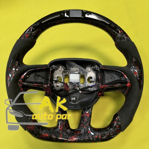 LED Forged Carbon Fiber Steering Wheel Fit Dodge Charger Challenger ...
