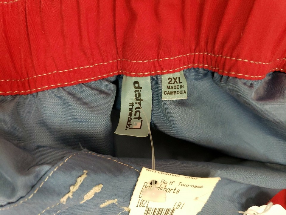 NWT District Threads Men's Light Blue 2XL Board Shorts Cargo NEW! | eBay